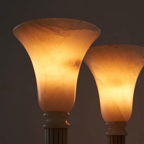 Pair Of Alabaster Table Lamps For Sale At 1stdibs