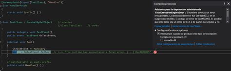 fatalexecutionengineerror 0xc0000005 accessing event handler method