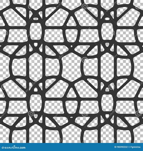 Seamless Abstract Pattern Of Geometric Shapes Circles Polygons Stock Vector Illustration Of