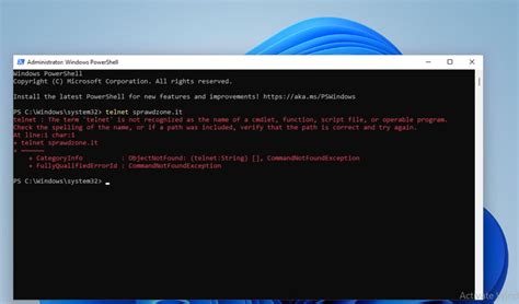 Powershell Windows I Dodanie Funkcji Telnet Sprawdzoneit