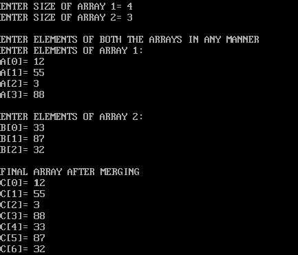 Merge Two Sorted Arrays And Unsorted Arrays
