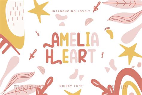 amelia heart display font