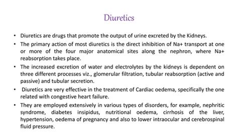 Diuretic Notes Ppt