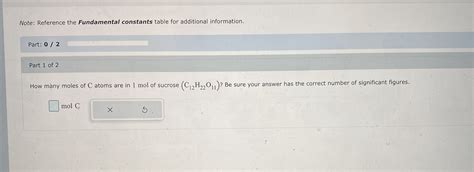 Solved Note Reference The Fundamental Constants Table For