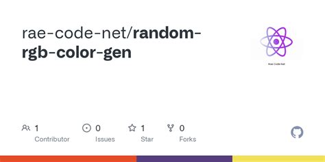 GitHub Rae Code Net Random Rgb Color Gen