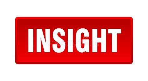 Insight Button Insight Square Isolated Push Button Stock Vector