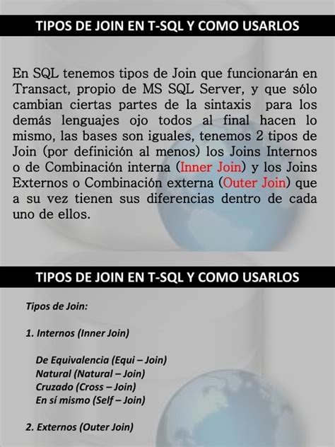 tipos de join en t sql pdf Áreas de informática sql