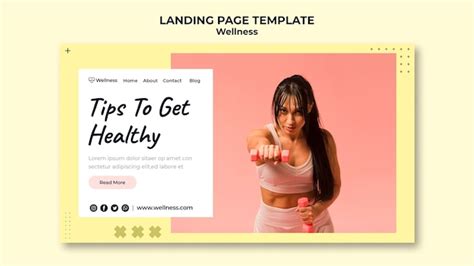 여성 피트 니스를 하 고 건강과 웰빙에 대 한 가로 배너 서식 파일 무료 Psd 파일