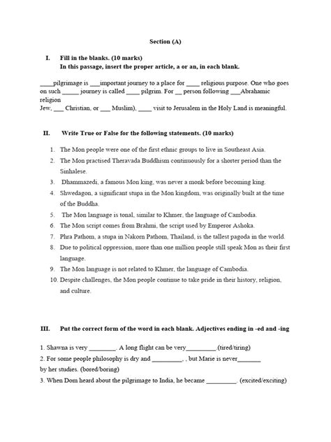 Sample Question Format Merit Esl Pdf