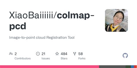 github xiaobaiiiiii colmap pcd image to point cloud registration tool