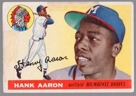 Lot Detail - 1955 Topps Baseball- #47 Hank Aaron, Braves