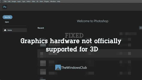 Graphics Hardware Not Officially Supported For D Photoshop Error Artofit