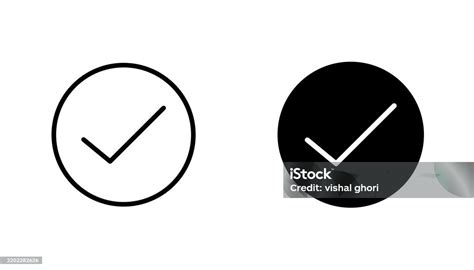 체크 표시 벡터 아이콘은 검은 색으로 채워지고 윤곽이 그려진 스타일을 설정합니다 긍정적인 감정 표현에 대한 스톡 벡터 아트 및 기타 이미지 긍정적인 감정 표현 동작