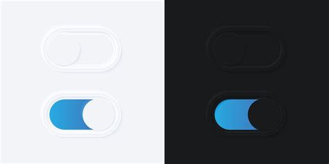 Minimalist Switch Button In Neumorphism Design Simple Modern And Elegant Smooth And Soft 3d