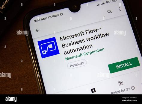 Ivanovsk Russia July 07 2019 Microsoft Flow Business Workflow Automation App On The