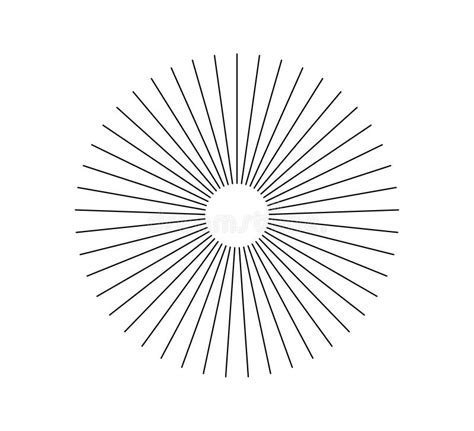 radial circle lines circular radiating lines geometric element sun