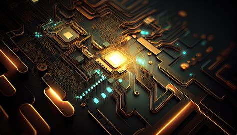 Premium Ai Image Abstract Circuit Cyberspace Design Created