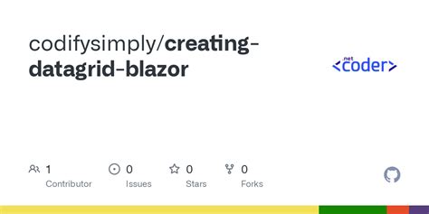 Github Codifysimplycreating Datagrid Blazor