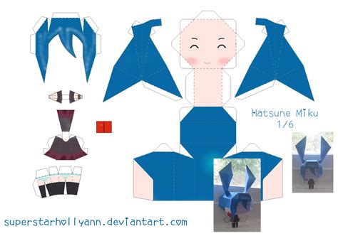Hatsune Miku Chibi Papercraft Papercraft Chibi Steve Papercraft Paper