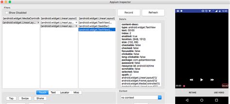 Unable To Trace To An Element To Find Xpath In Android Mobile Support