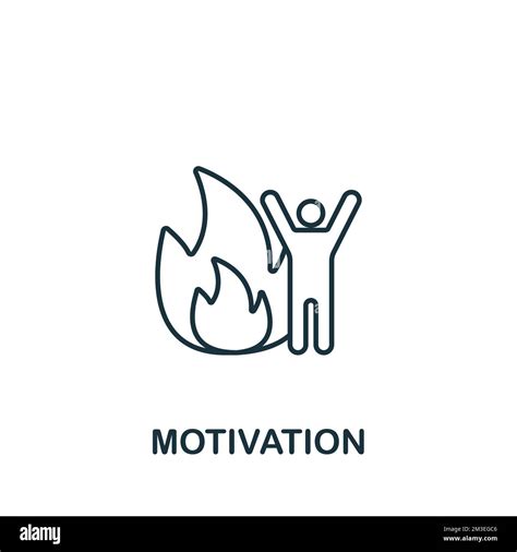Motivation Icon Monochrome Simple Human Productivity Icon For
