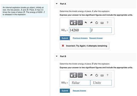 Solved An Internal Explosion Breaks An Object Initially At Chegg