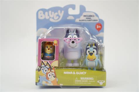 Bluey And Friends Nana And Bluey With Bartlebee 3 Pack 2 5 Action Figure New 4647840191