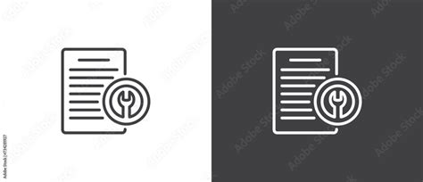 Setting File Line Icon File Error Report Icon Corrupted Icon Vector File Attention Sign With