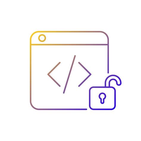 Open Source Code Platforms Gradient Linear Vector Icon 3233751 Vector