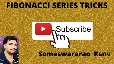 FIBONACCI SERIES TRICKS YouTube