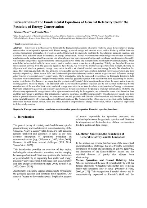 Pdf Formulations Of The Fundamental Equations Of General Relativity