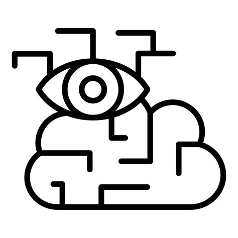 Brain Visual Perception Icon Outline Vector Cognitive Process 15064193