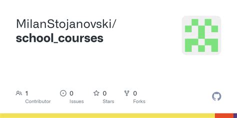 Github Milanstojanovski School Courses
