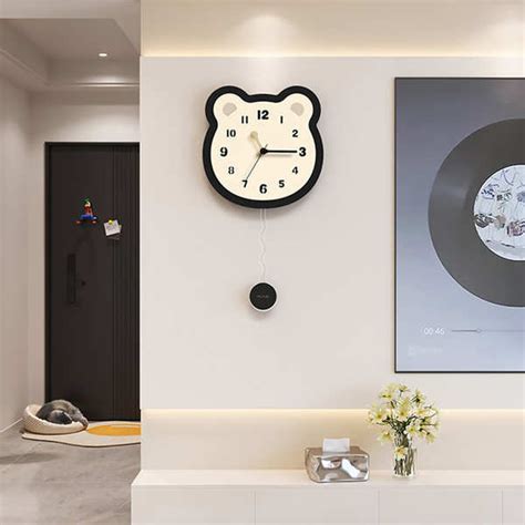 Jam Dinding Aesthetic Jam Dinding Jam Dinding Digital Mercerta Bear Jam Dinding Lukisan Hiasan