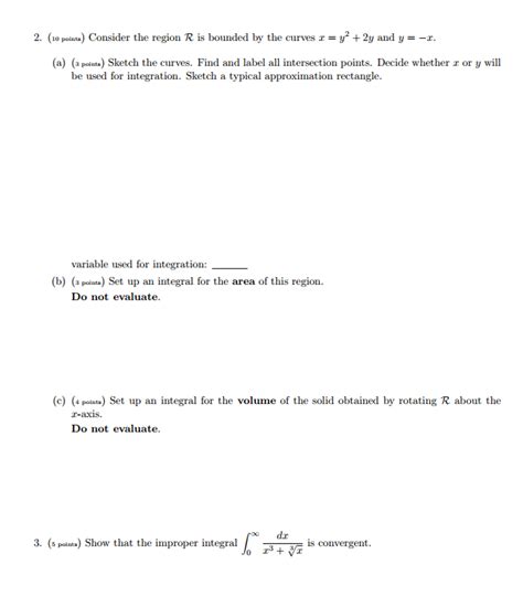 Solved Consider The Region R Is Bounded By The Curves X