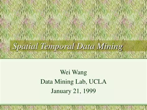 Ppt Spatial Temporal Data Mining Powerpoint Presentation Free
