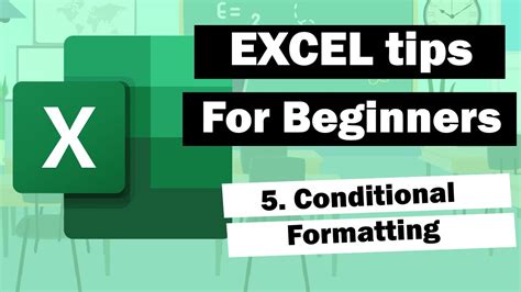 A Beginners Guide To Microsoft Excel Part 5 Conditional Formatting Youtube