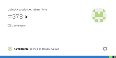 Issue Dotnet Vscode Dotnet Runtime GitHub