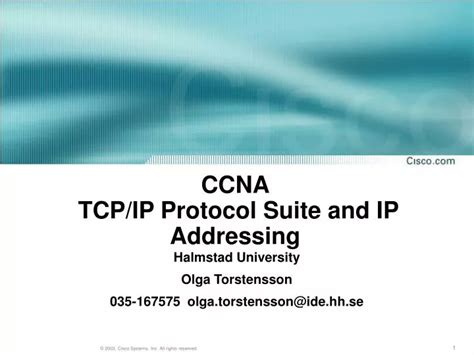 PPT CCNA TCP IP Protocol Suite And IP Addressing PowerPoint Presentation ID