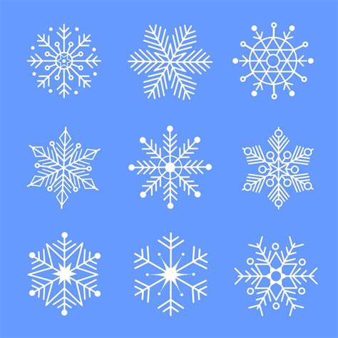 Premium Vector Snowflake Icons Set Editable Vector Pictogram