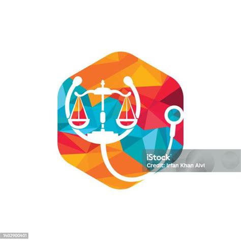 의료법 벡터 로고 디자인 템플릿 법 척도 아이콘 벡터 디자인이있는 청진기 0명에 대한 스톡 벡터 아트 및 기타 이미지 0명 간호사 개념 Istock