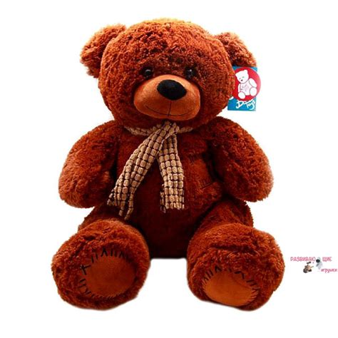 Мягкая игрушка "Медведь с заплатками, в шарфе", 130 см