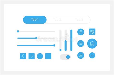 manage options ui elements kit stock vector illustration of digital element 264478930