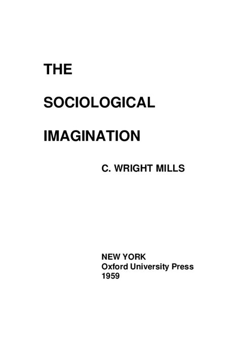 Pdf Invitation To Sociology Week 1 Full Notes Introducing The Sociological Imagination