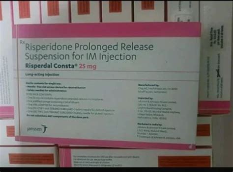 Risperdal Consta 25mg Injection At ₹ 3950 Box रिसपेरीडोन टैबलेट In Karnal Id 2856302880997