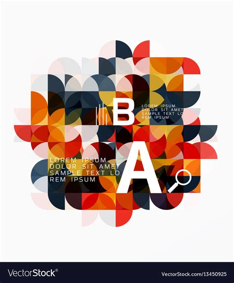 Modern Geometric Abstract Background Circles Vector Image