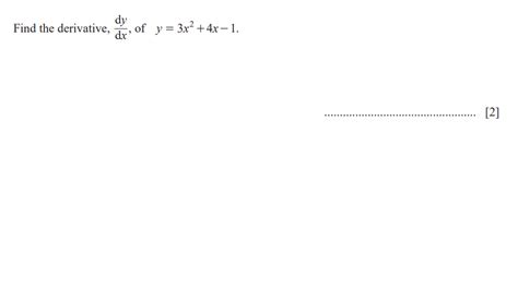 Differentiation Past Paper Questions For Igcse Cambridge 0580