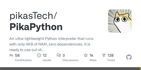 GitHub PikasTech PikaPython An Ultra Lightweight Python Interpreter That Runs With Only KB