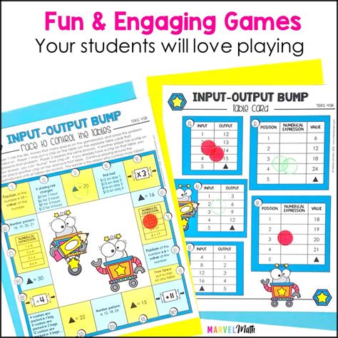 4th Grade Input Output Table No Prep Game Marvel Math