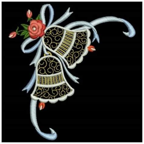 Wedding Bells Corner Machine Embroidery Design Embroidery Library At